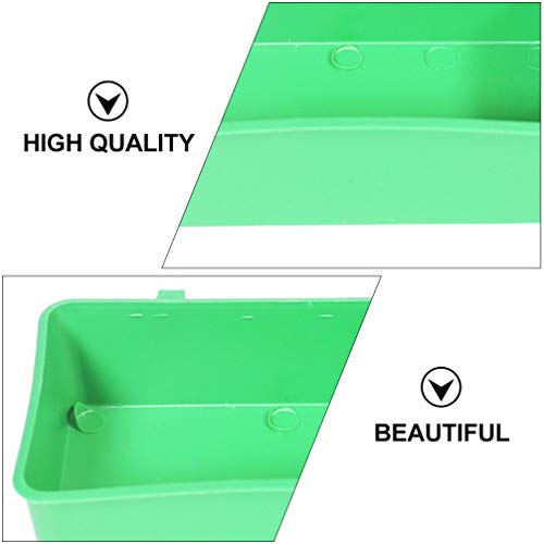 balacoo 2pcs Parrot Bathtub Hanging Brid Bath Box Pet Bird Grooming Shower Box Washing Basin Cage Decor for Budgie Parakeet Cockatiel Conure Lovebird Green