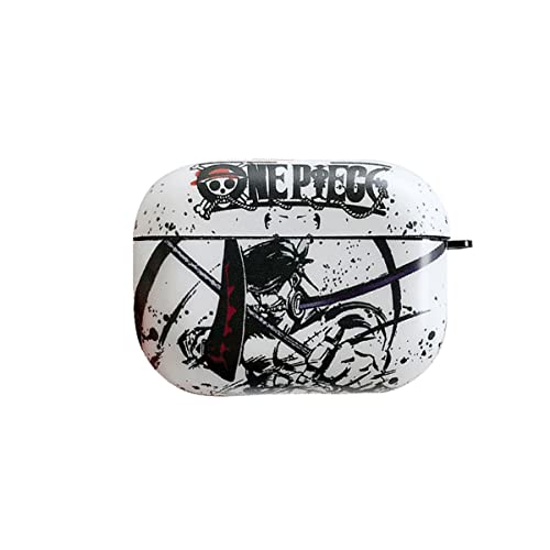 BONICI Protective Case for AirPods Pro, Creative Anime Hero Theme Chinese Landscape Painting Style White Black Soft Silicone TPU Rubber Cover Earbud Earphone Wireless Charging Case -Pattern 9