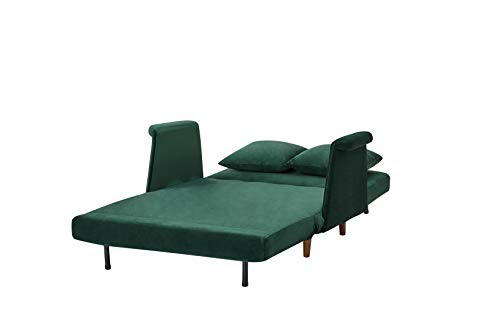 GIA Furniture Home Series Convertible Loveseat, Green