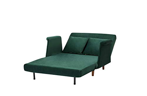 GIA Furniture Home Series Convertible Loveseat, Green
