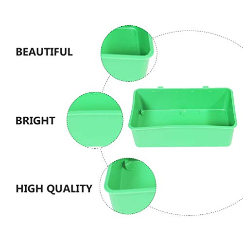 balacoo 2pcs Parrot Bathtub Hanging Brid Bath Box Pet Bird Grooming Shower Box Washing Basin Cage Decor for Budgie Parakeet Cockatiel Conure Lovebird Green