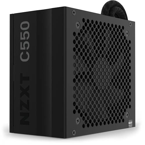 NZXT C550 Bronze - PA-5B1BB-US - 550 Watt PSU - 80 Plus Bronze Certified - DC-DC technology - Semi Modular Design - Sleeved Cables - ATX Gaming Power Supply