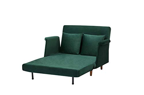 GIA Furniture Home Series Convertible Loveseat, Green