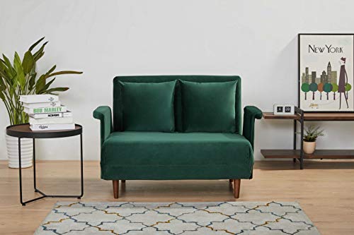 GIA Furniture Home Series Convertible Loveseat, Green