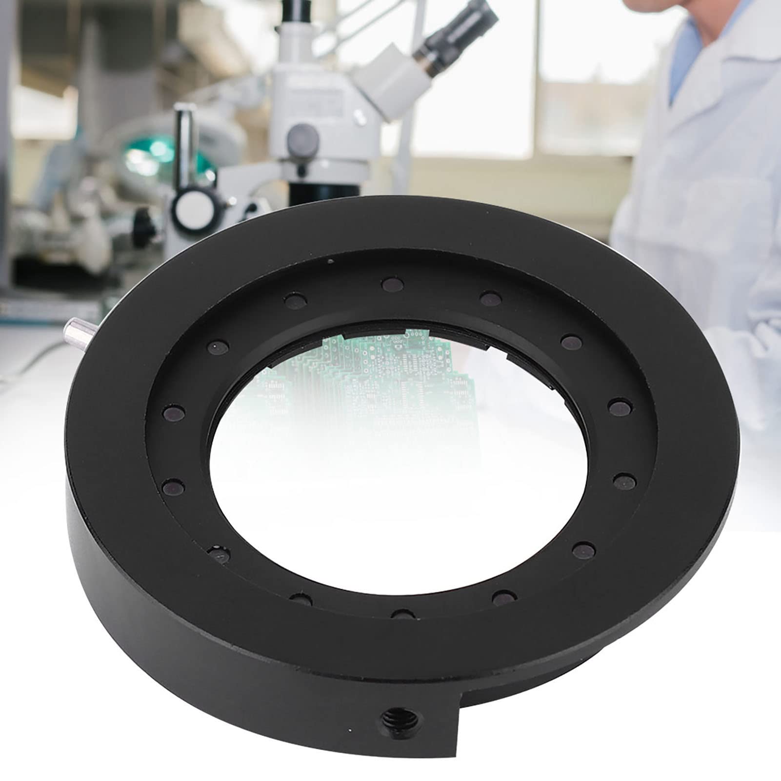 Microscope Adapter Aperture Diaphragm Adjustable Lens for Microscope Diaphragm(SK25 with Base)