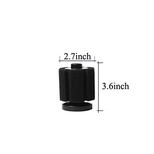 ALEGI Aquarium Sponge Filter with Airline Tubing, Check Valves, Suction Cups for 10 Gallon Fish Tank, Betta, Nano, Shrimp, Fry, Biochemical Filter