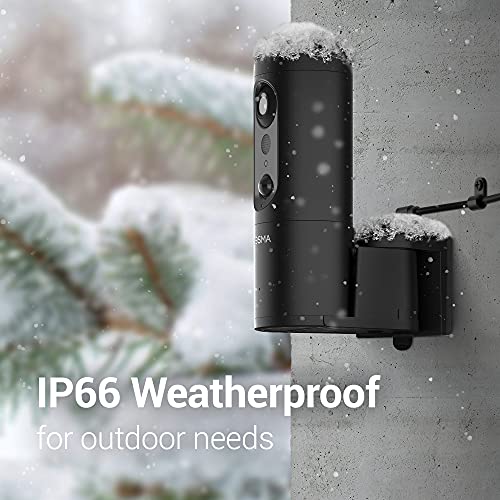 BOSMA EX Pro Wired 2K Security Camera Outdoor, 2.4 GHz WiFi, Auto Spotlight & Person Tracking, PIR Motion Detection, Color Night Vision, 2-Way Talk, Free Cloud Storage, Compatible with Alexa
