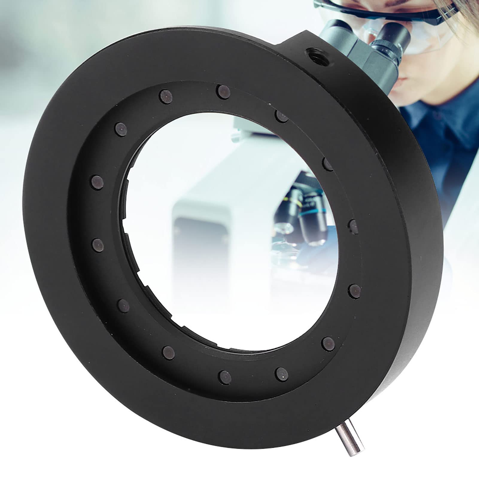 Microscope Adapter Aperture Diaphragm Adjustable Lens for Microscope Diaphragm(SK25 with Base)