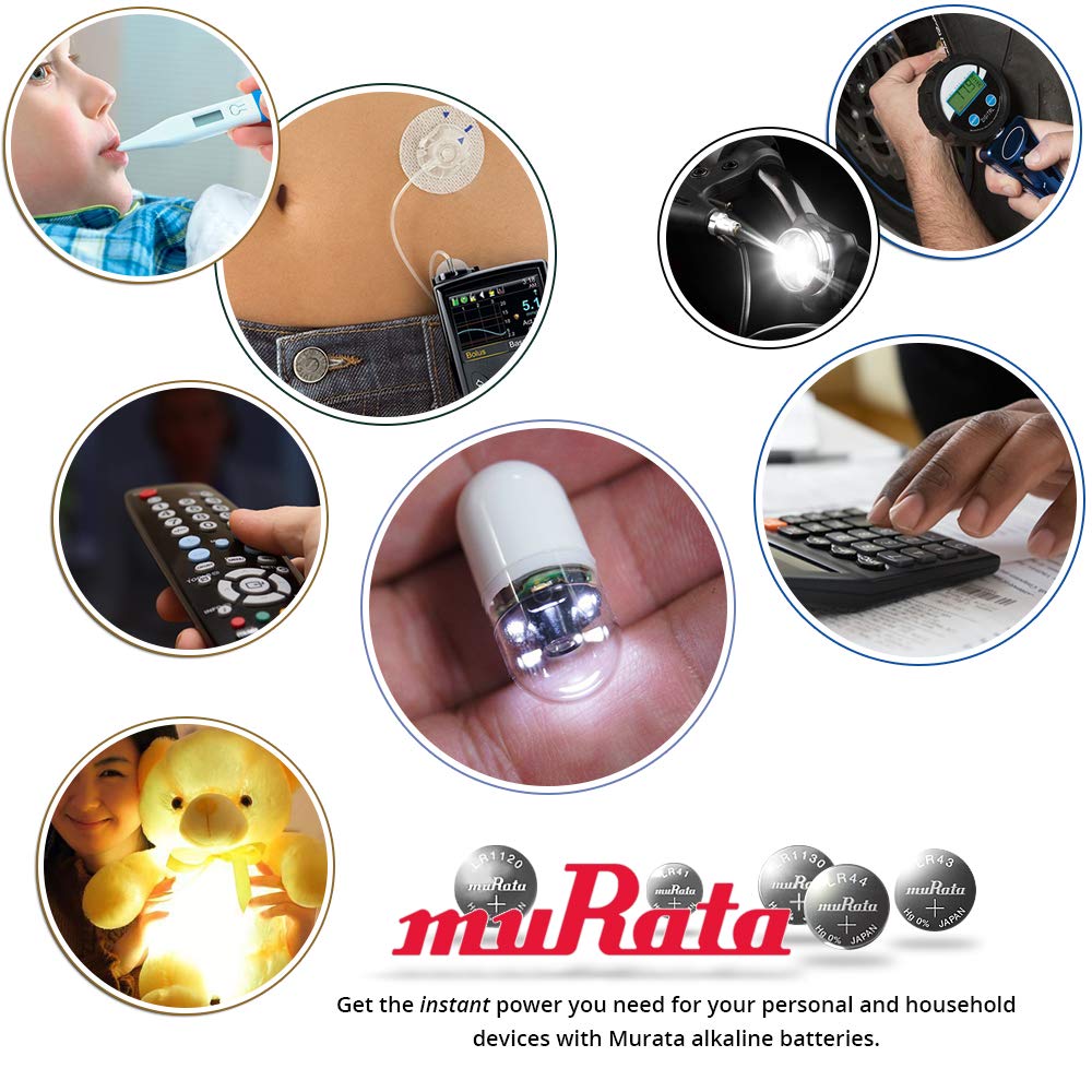 Murata LR1120 Battery AG8 391A Alkaline 1.5V Button Cell (15 Batteries)