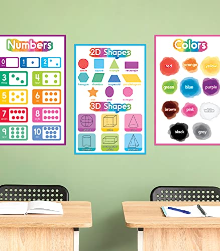 Carson Dellosa 16-Piece 11” x 17” Classroom Posters, Preschool Classroom Decorations, Kindergarten Educational Posters, 1st Grade Classroom Wall Decor, Learning Posters Bundle