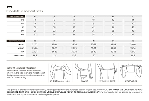 Dr. James Lab Coat for Women Minimalistic Semi-Tailored A-Line Shape Short Sleeves (8)