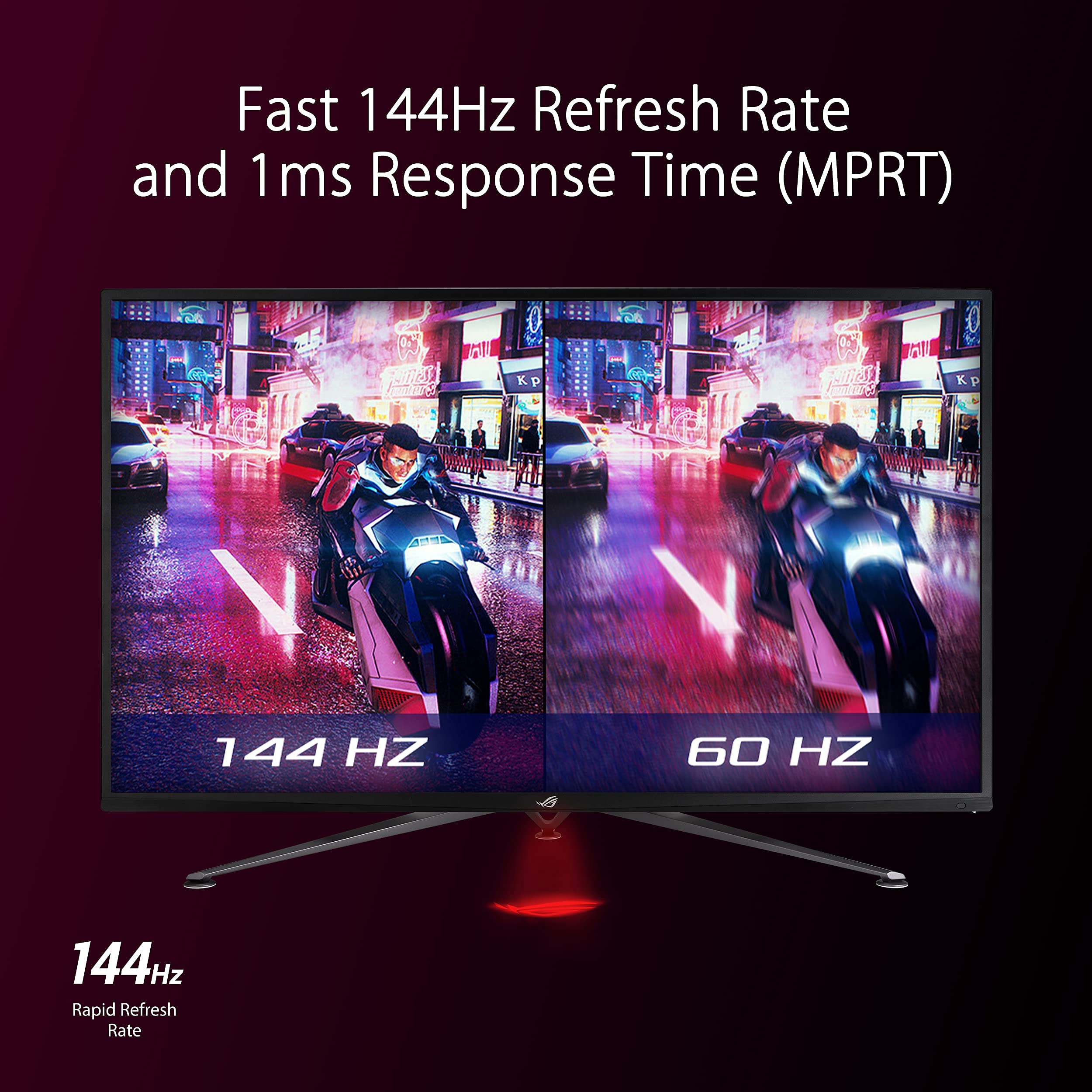 ASUS ROG Strix 43-inch 4K HDR DSC Gaming Monitor (XG43UQ) - UHD (3840 x 2160), 144Hz, 1ms, HDMI 2.1 (Renewed)