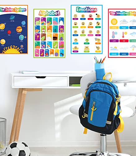 Carson Dellosa 16-Piece 11” x 17” Classroom Posters, Preschool Classroom Decorations, Kindergarten Educational Posters, 1st Grade Classroom Wall Decor, Learning Posters Bundle