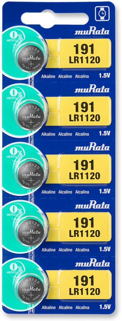 Murata LR1120 Battery AG8 391A Alkaline 1.5V Button Cell (15 Batteries)