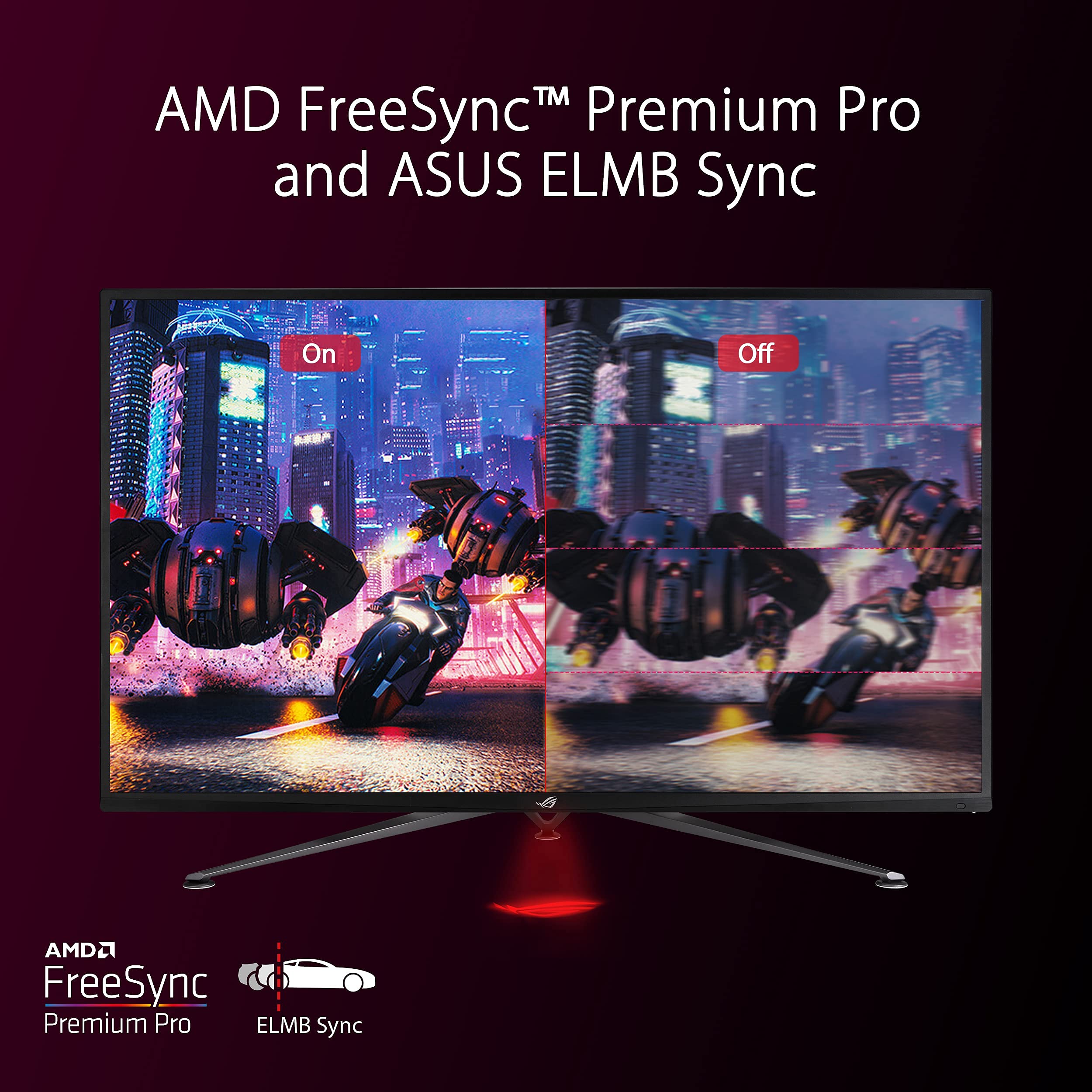ASUS ROG Strix 43-inch 4K HDR DSC Gaming Monitor (XG43UQ) - UHD (3840 x 2160), 144Hz, 1ms, HDMI 2.1 (Renewed)