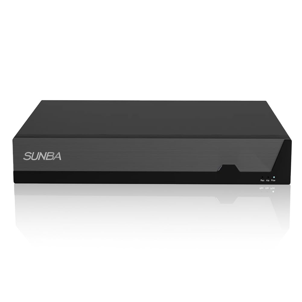 SUNBA 10 Channel 4K IP Face Recognition Network Video Recorder for P525/P625/P636 Cameras (NVR-PF10) - No Hard Drive