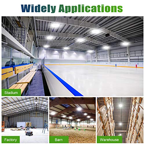 KUKUPPO LED High Bay Light 240W UL/DLC Certified 36,000LM 5000K High Bay LED Shop Light, Full Screen Lens Cover 0-10V Dimmable LED Warehouse Lights AC100-277V [1000W HPS/HID Equiv]