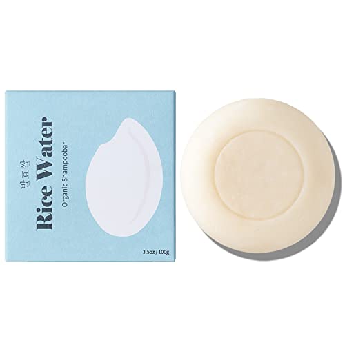 JessEmet Rice Water Shampoo Bar - Fermented Rice Water for Hair Growth Moisturizing best for dry, damaged hair, Curly, and Frizzy Hair, pH balanced, Sulfate-free, Eco Friendly, Vegan, Zero waste.…