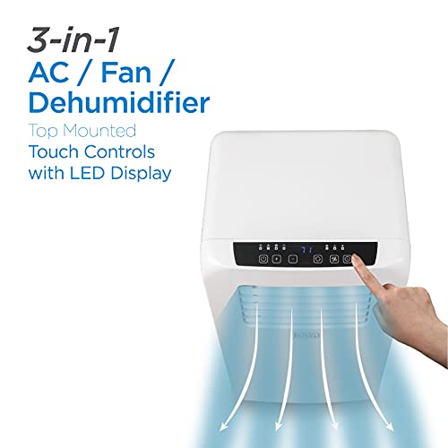 BLACK+DECKER 10,000 BTU Portable Air Conditioner with Remote Control, White