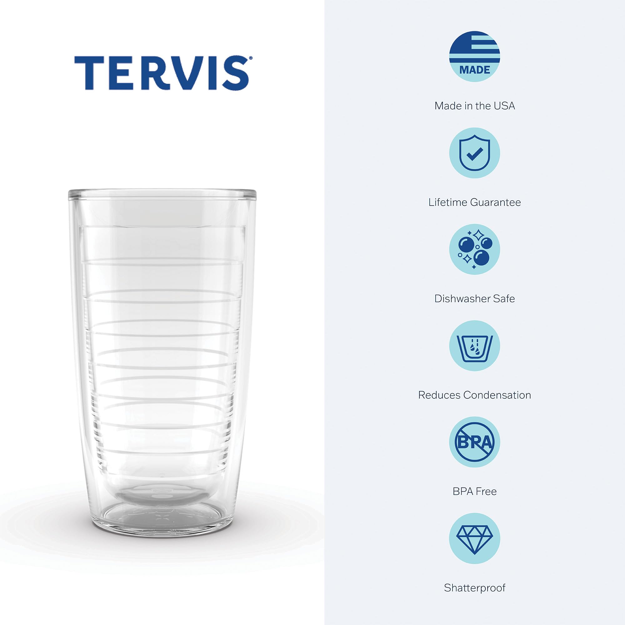 Tervis Recycled Made in USA Double Walled Insulated Tumbler Travel Cup Keeps Drinks Cold & Hot, 16oz - 4pk, Assorted Nature