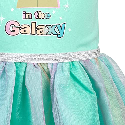 STAR WARS The Child Toddler Girls Short Sleeve Dress Teal 5T