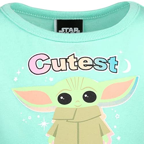 STAR WARS The Child Toddler Girls Short Sleeve Dress Teal 5T