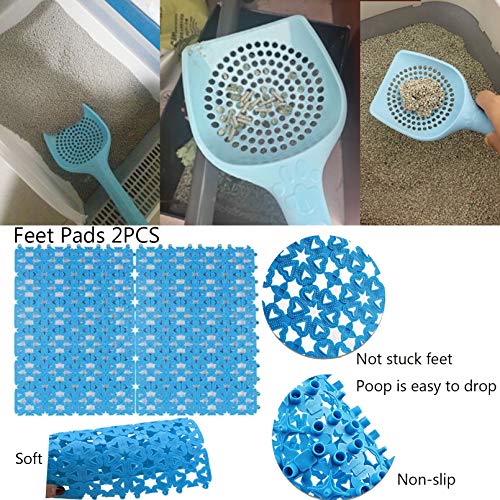 Hamiledyi Small Pet Cage Cleaner Set, Disposable Rabbit Cage Liner, Guinea Pig Playpen Mini Hand Broom Dustpan, Cleaning Brush Sand Scooper Floor for Rabbit Chinchilla Hedgehogs