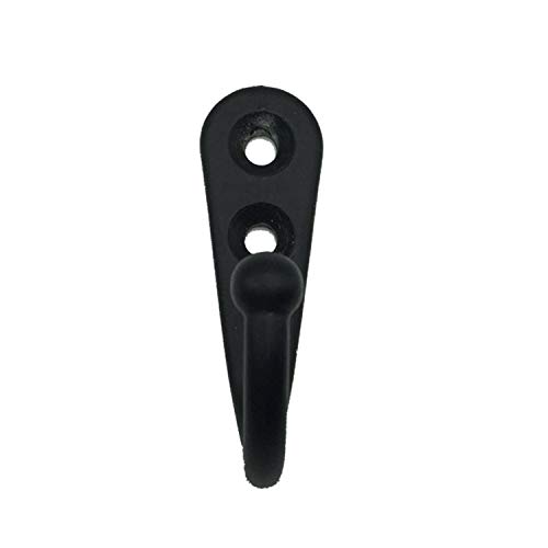PietyPet 40 Pieces Single Robe Hooks Metal Cloth Hanger Wall Mounted Hook with Screws for Coat, Scarf, Bag, Towel, Key, Cap, Cup, Hat (Black)