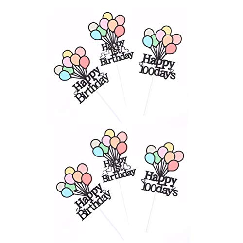 Amosfun Birthday Cake Toppers Colorful Dessert Fruits Insert for Festival Party Gathering for Party Cake Decortion