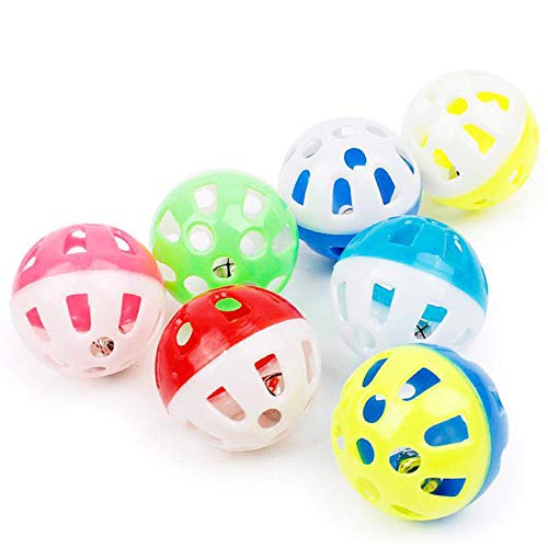 SPDD 10pcs Hollow Rolling Bell Ball Pet Bird Toy Parrot Chew Cage Fun Toys Parakeet Cockatiel Parrot Pet Toy
