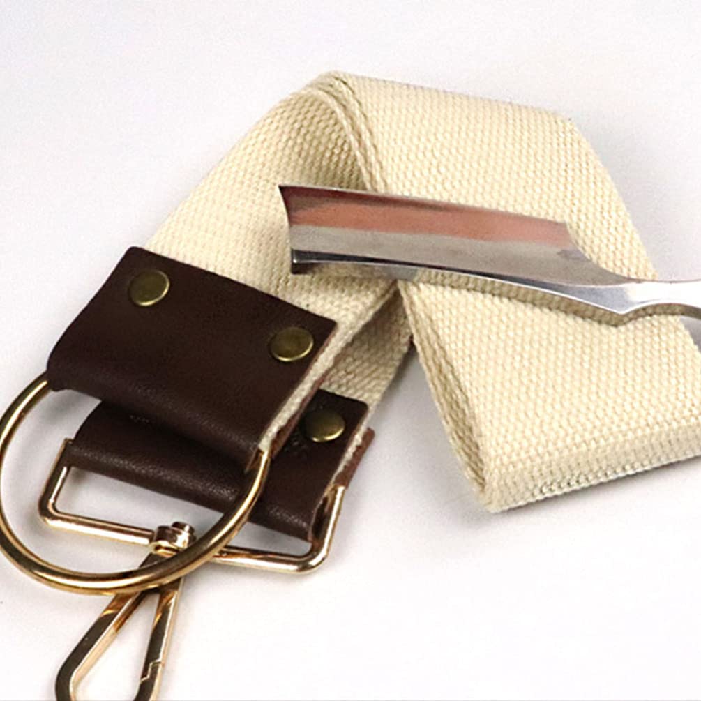 Razor Canvas Strop Sharpening Cloth Strop Sharpener Polishing Belt with Buckle Barber Shaver Polishing Cloth for Barber Shop