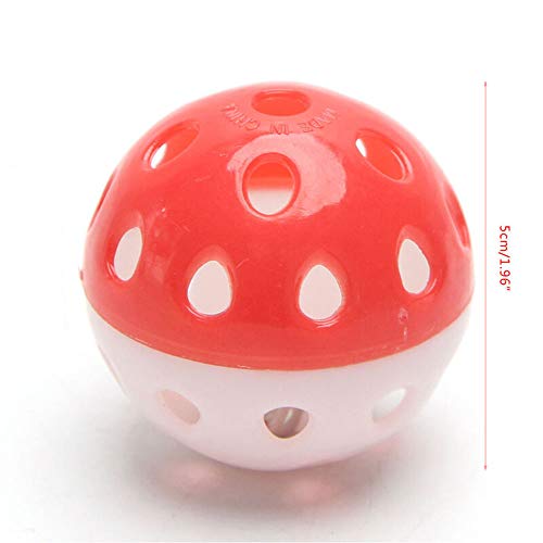 SPDD 10pcs Hollow Rolling Bell Ball Pet Bird Toy Parrot Chew Cage Fun Toys Parakeet Cockatiel Parrot Pet Toy