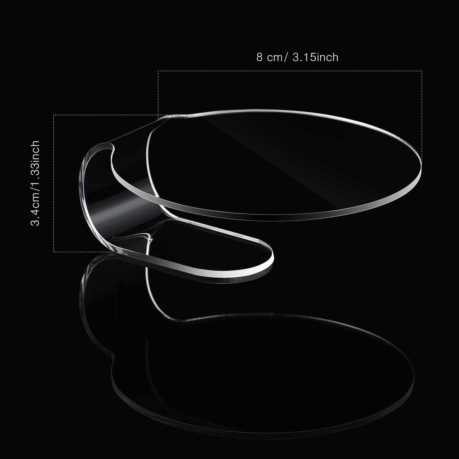 2 Pieces Makeup Mixing Palette Handheld Makeup Mixing Tray Acrylic Foundation Clear Palette Eyeshadow Hand Cosmetic Foundation Dish for Blending