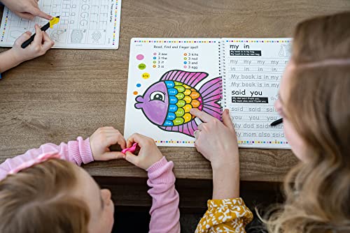 Premium Edition 21.5X27.5 cm EliteKids Large Magic Practice Copybook for Kids Alphabet + Sight Words 2-set, Kindergarten Magical Handwriting Workbooks, Tracing Letters for Kids Ages 3-5 Copy Book.
