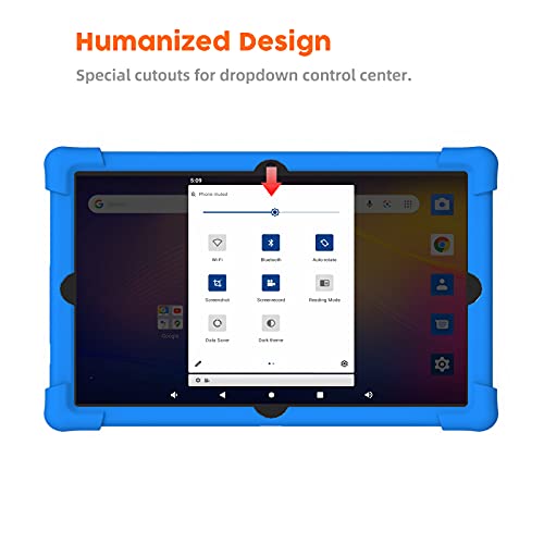 MB1001 Tablet Case, Transwon Kids Case for Moderness 10.1 MDN10013/ Smart Life Within Reach Tablet Case/for Okaysea Velorim HAPPYBE ANYLAKE Freeski OLEXEX Bestski CZZ Tablet Case 10.1 - Blue