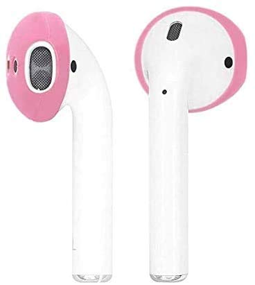 ALXCD Fit in Case Ear Cover Replacement for Air Pods Headphones, Silicone Earbud Covers Eartips, Compatible with Air Pods, 6 Pairs, White Black Pink Purple Green Gold