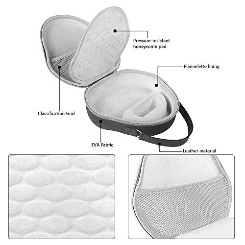 Pinson Hard Carrying Travel Case for AirPod Max Headphones, with Silicone Earpads Cover for AirPod Max (Black)