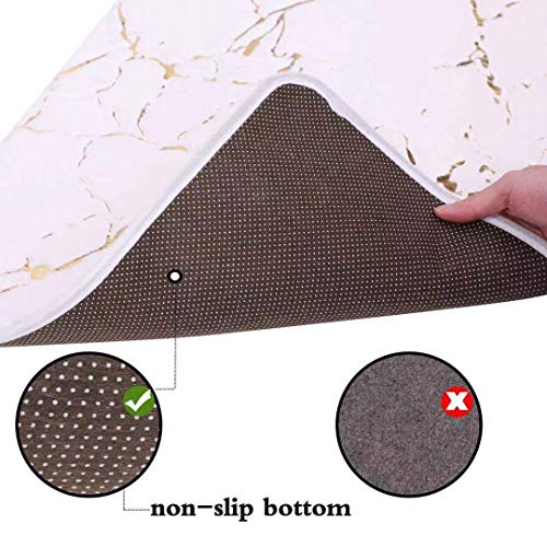 Flixsonic Bathroom mat Luxurious Ultra Soft Non-Slip Absorbent Quick Dry ,Machine Washable Shower Rug, Perfect mat for Bathroom,Kitchen, and Bedroom Decor (19.7 x 31.5 Inch, White)