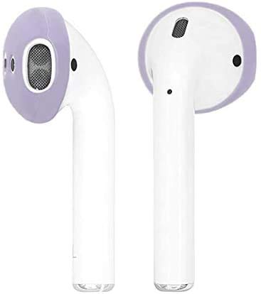 ALXCD Fit in Case Ear Cover Replacement for Air Pods Headphones, Silicone Earbud Covers Eartips, Compatible with Air Pods, 6 Pairs, White Black Pink Purple Green Gold