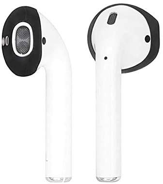 ALXCD Fit in Case Ear Cover Replacement for Air Pods Headphones, Silicone Earbud Covers Eartips, Compatible with Air Pods, 6 Pairs, White Black Pink Purple Green Gold