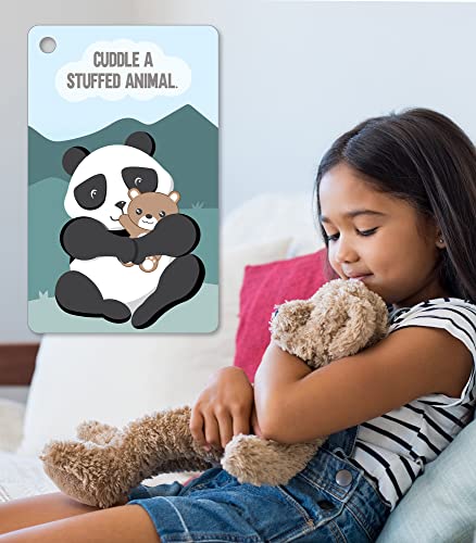 Carson Dellosa Be Clever Wherever Things on Rings Calming Strategies, PreK-Grade 5, Book Ring and Calming Strategies, Breathing Techniques, Yoga Poses, Counting Exercises Flash Cards (16 pc)