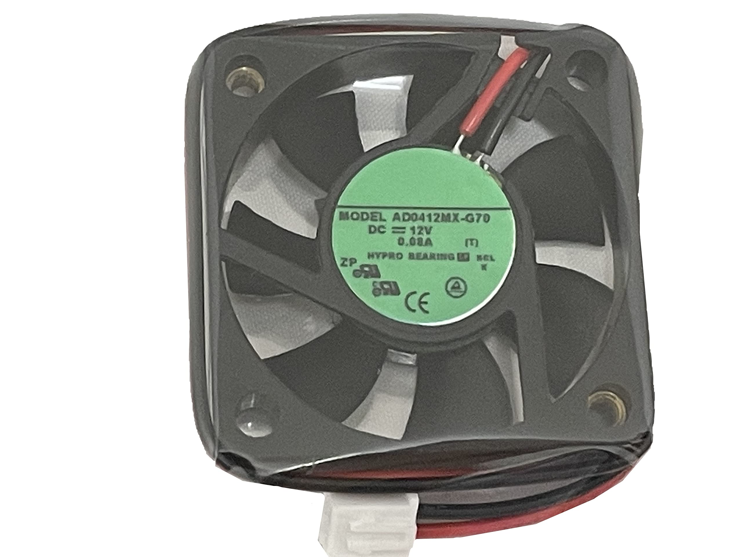 AD0412MX-G70 DC12V 0.08A 0.96W 4010 Hydraulic Bearing Cooling Fan 5.7CFM 3800RPM