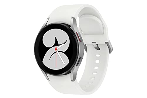 Samsung Galaxy Watch 4 40mm Smartwatch with ECG Monitor Tracker for Health Fitness Running Sleep Cycles GPS Fall Detection LTE US Version, Silver (Renewed)