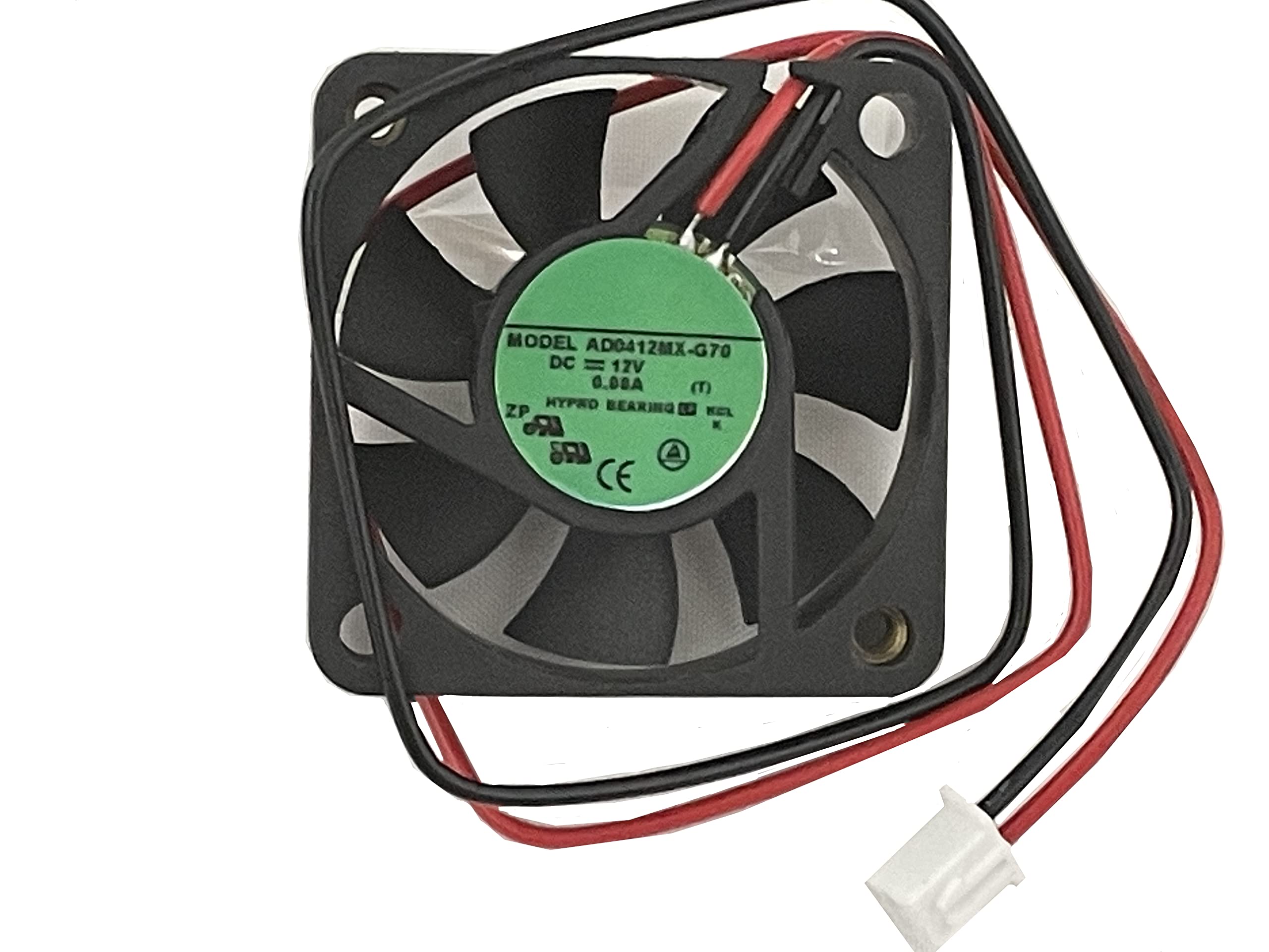 AD0412MX-G70 DC12V 0.08A 0.96W 4010 Hydraulic Bearing Cooling Fan 5.7CFM 3800RPM