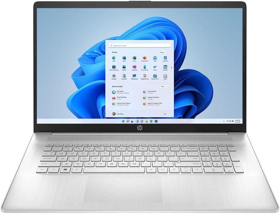 HP 17.3in Diagonal HD+ Touchscreen Display, AMD Ryzen 3 3250u, 12GB DDR4, 256GB SSD, Radeon Graphics,HD Webcam,WiFi 6,HDMI,Bluetooth,1-Year 365 Office, W10 Home, Mazepoly Accessories Silver 17-cp