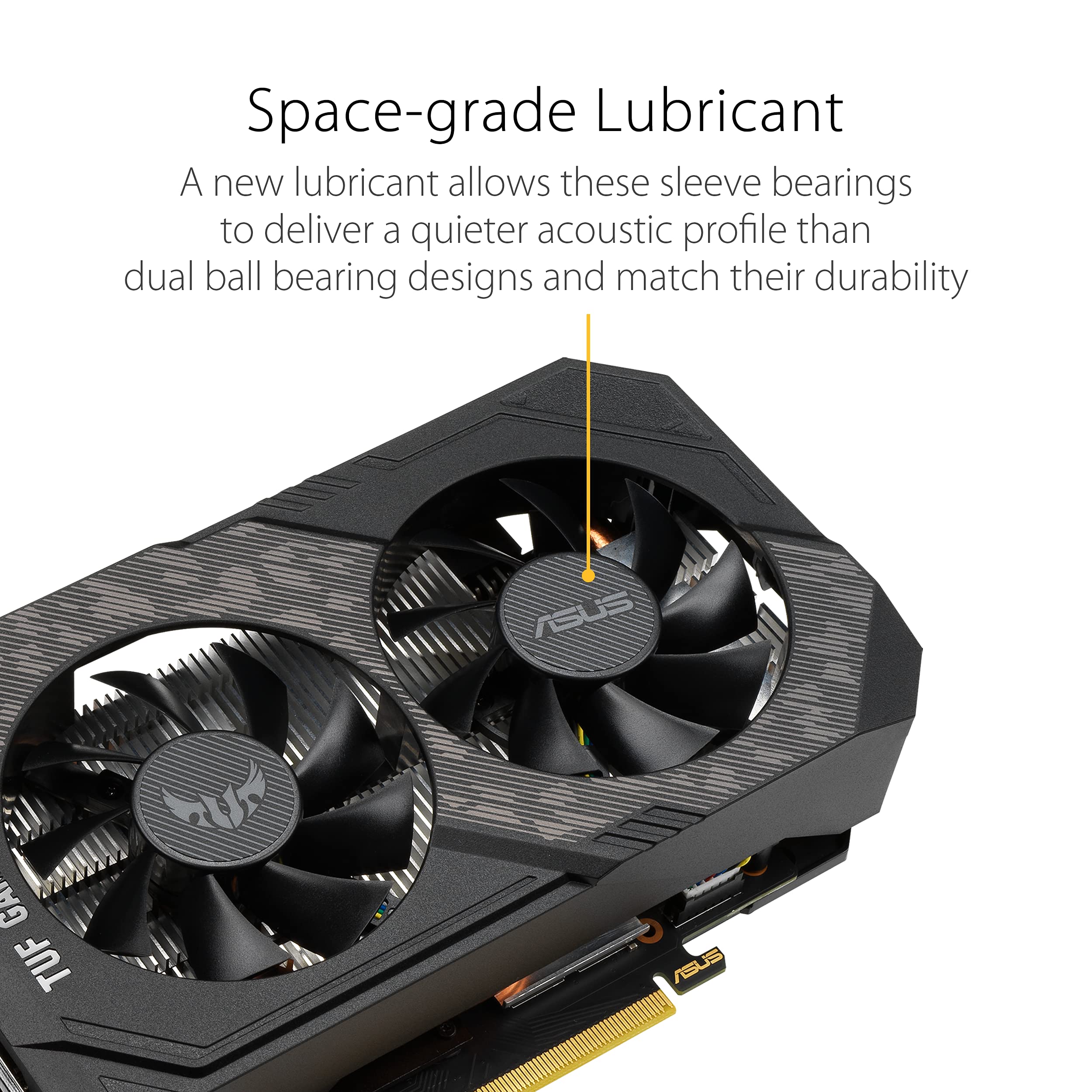 ASUS TUF Gaming NVIDIA GeForce GTX 1660 Ti EVO OC Edition Graphics Card (PCIe 3.0, 6GB GDDR6, HDMI 2.0b, DisplayPort 1.4, Space-Grade Lubricant, Compact Design, GPU Tweak II)