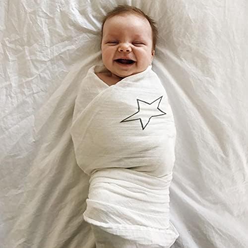 Happiest Baby Swaddle Blanket - Muslin Receiving Blanket for Boys & Girls Made with 100% Organic Cotton - Stripes