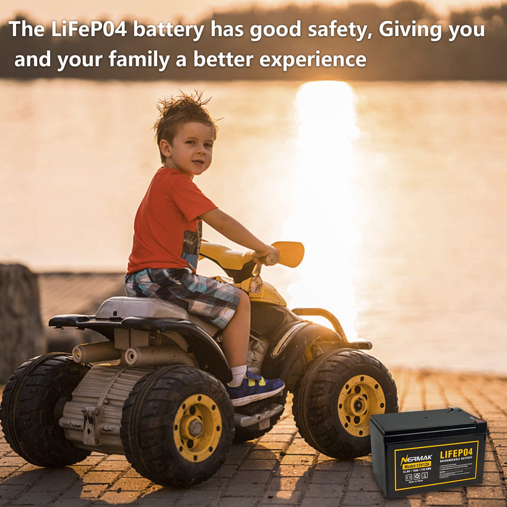 NERMAK 2 Pack 12V 12Ah LiFePO4 Deep Cycle Battery, 2000+ Cycles Lithium Iron Phosphate Rechargeable Battery for Solar Power,UPS,Lighting, Power Wheels, Fish Finder, Scooters and More, Built-in 12A BMS