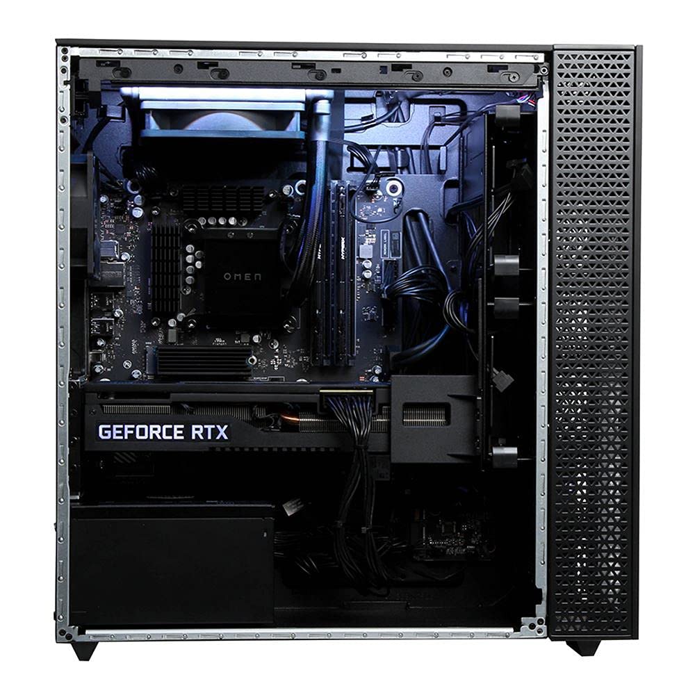 OMEN 30L by HP Desktop PC Intel i7-10700K 3.8GHz W/Liquid Cooling, 16 GB DDR4-3200 XMP SDRAM Black 512GB M.2 SSD + 1TB SATA HDD, GeForce RTX 3090 24 GB Win 10Pro(2H4A2AV)