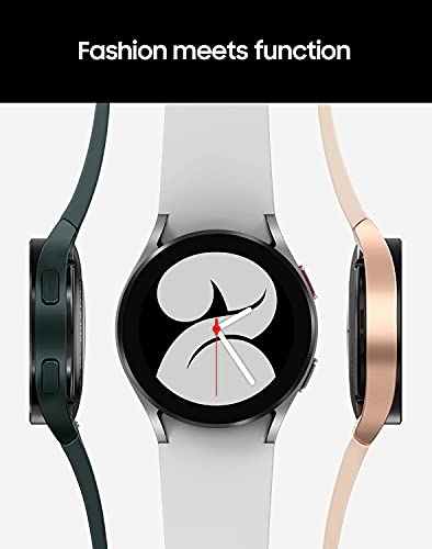 Samsung Galaxy Watch 4 40mm Smartwatch with ECG Monitor Tracker for Health Fitness Running Sleep Cycles GPS Fall Detection LTE US Version, Silver (Renewed)